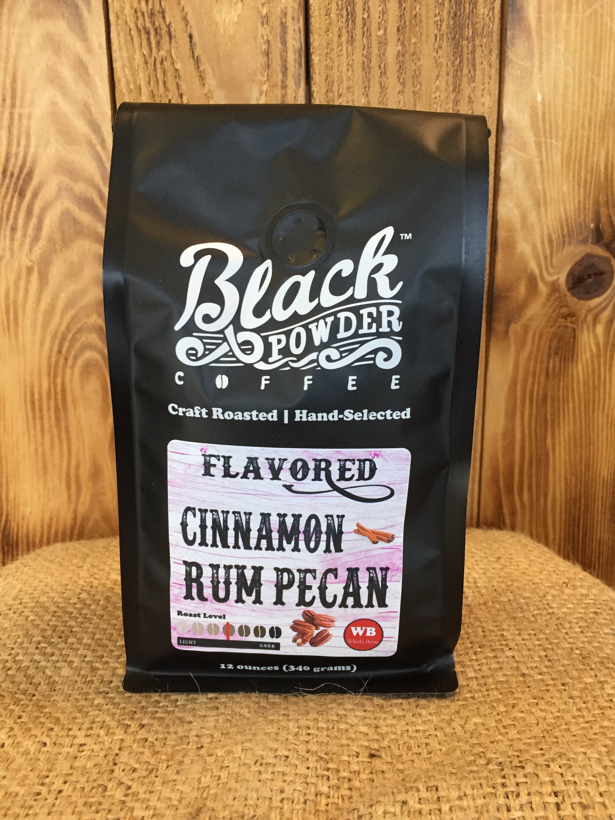 Cinnamon Rum Pecan | Flavored Blends | Black Powder Coffee