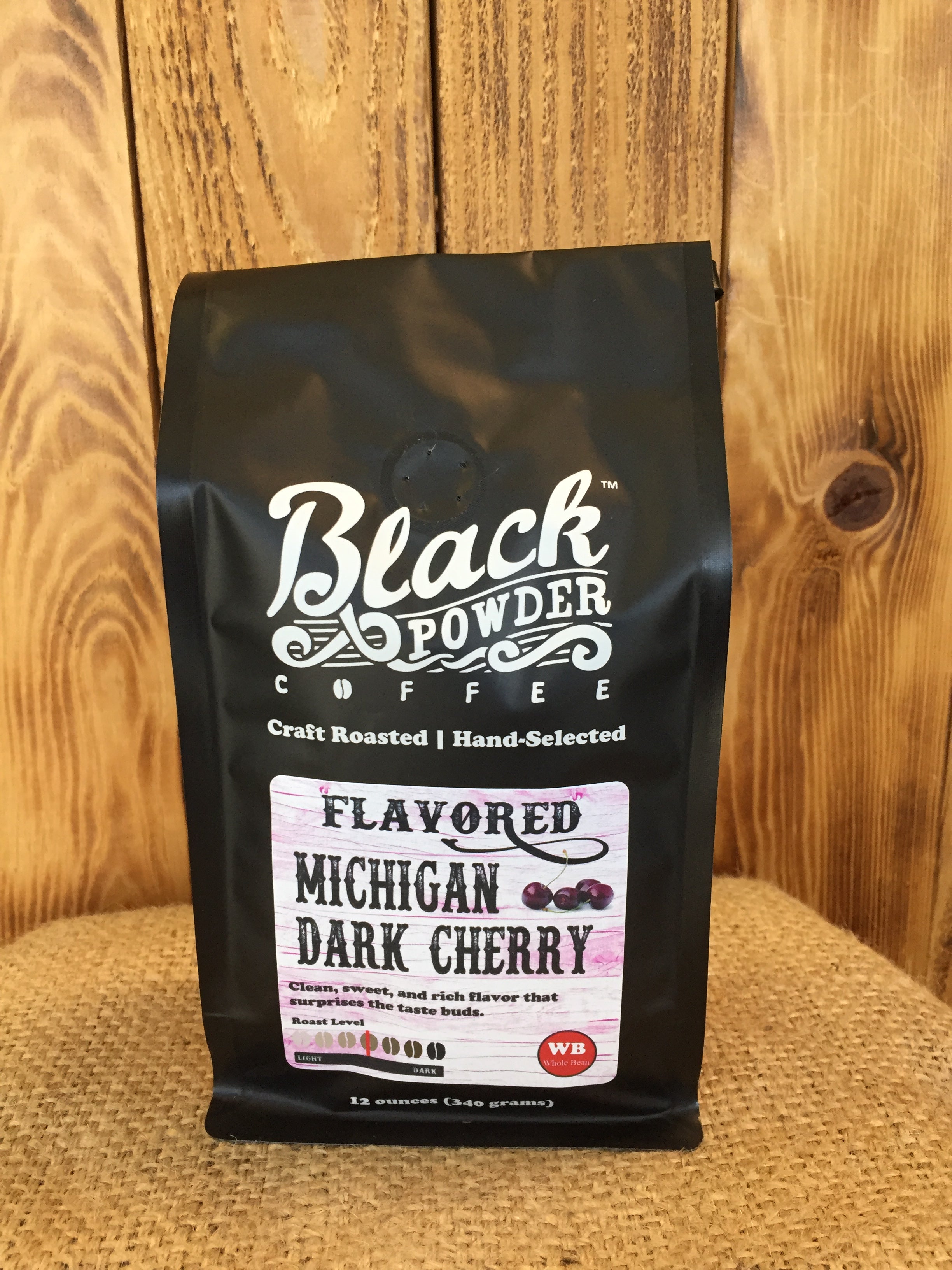 Michigan Black Cherry Flavored | Black Powder Coffee