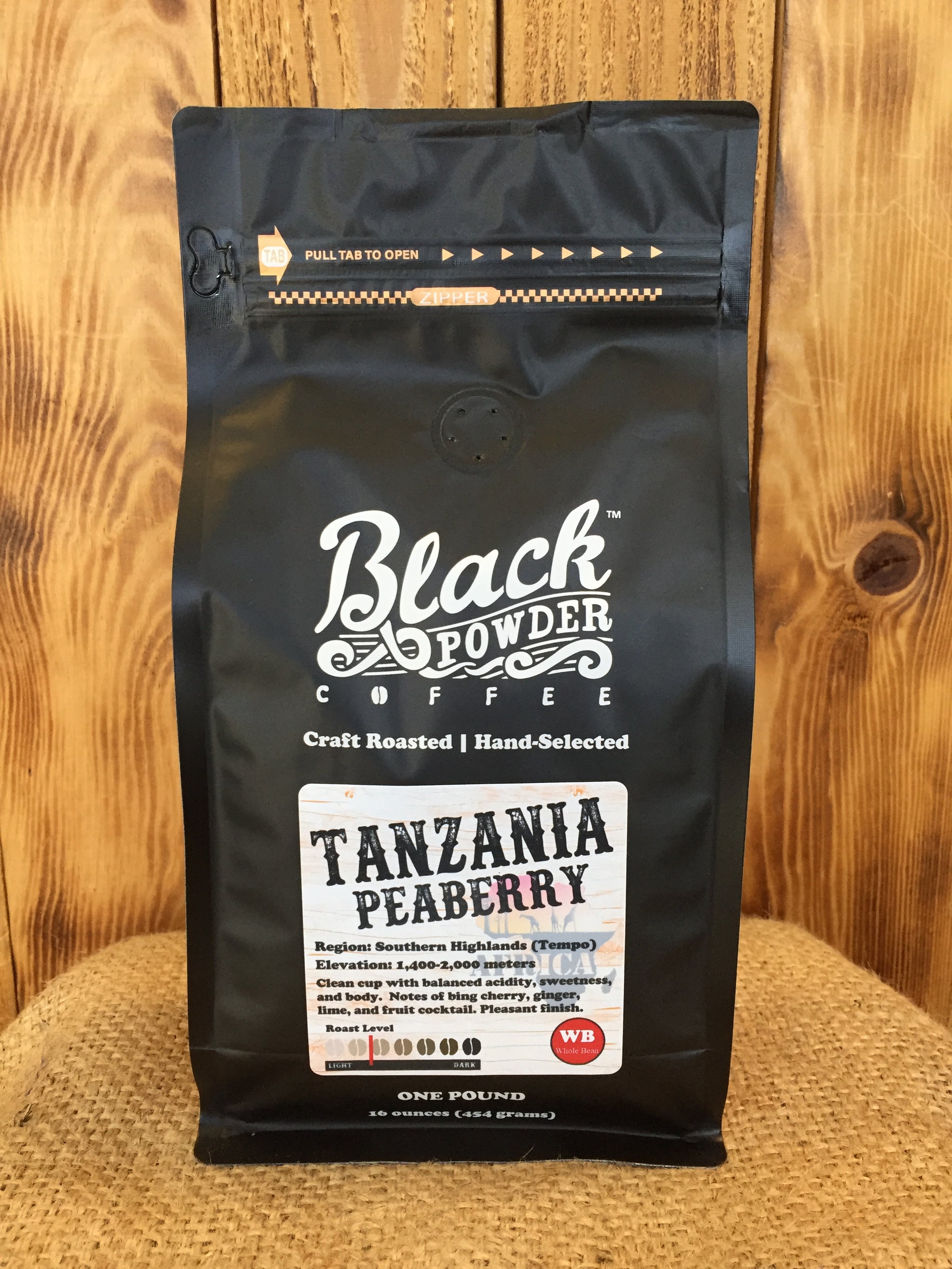 Tanzania Peaberry Coffee | Medium Roast | Black Powder Coffee
